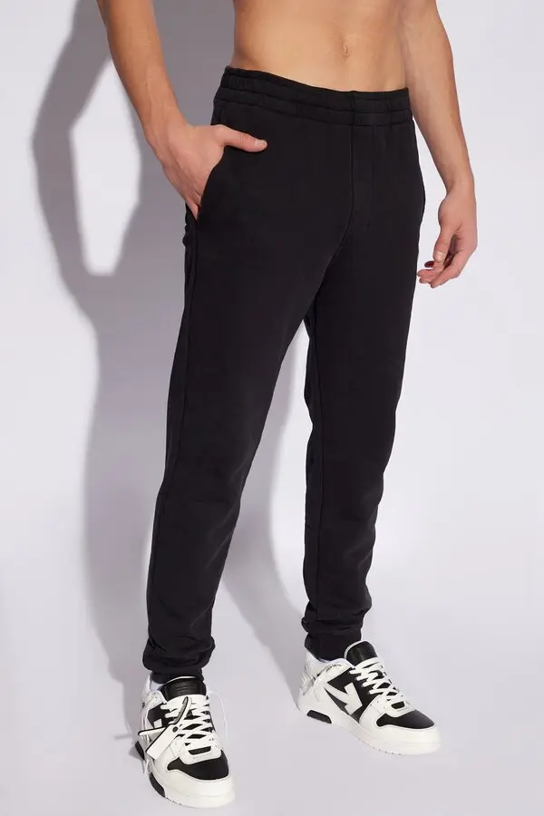 Maison Kitsuné Fox Head Patch Elastic Waist Jogging Pants - Black