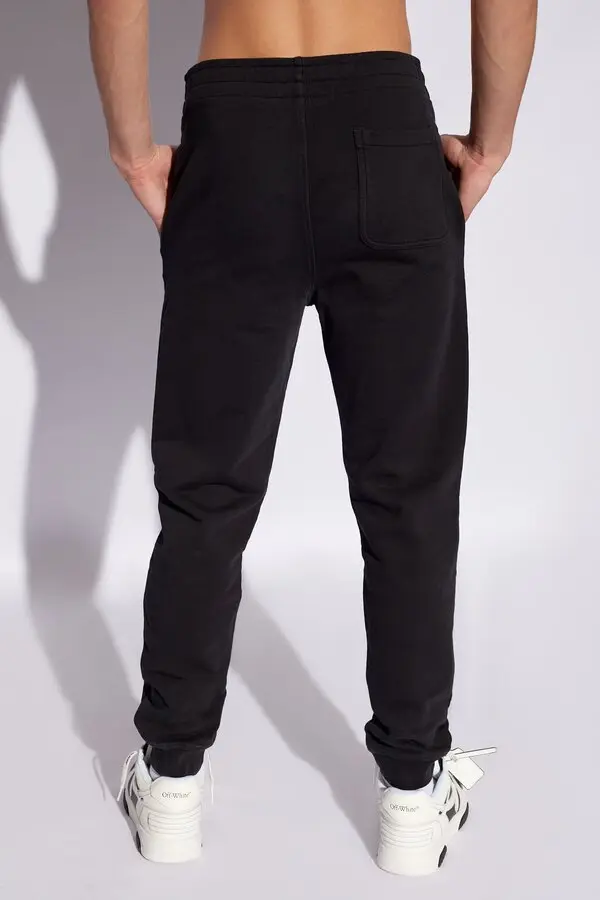 Maison Kitsuné Fox Head Patch Elastic Waist Jogging Pants - Black