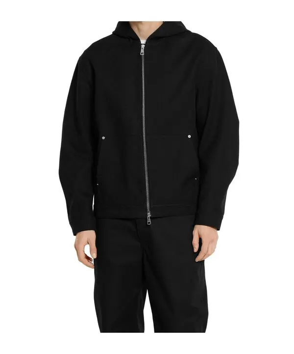 Gucci Gg Cotton Denim Jacquard Zip Jacket
