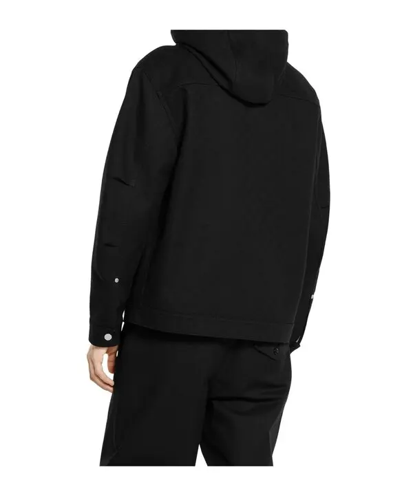Gucci Gg Cotton Denim Jacquard Zip Jacket