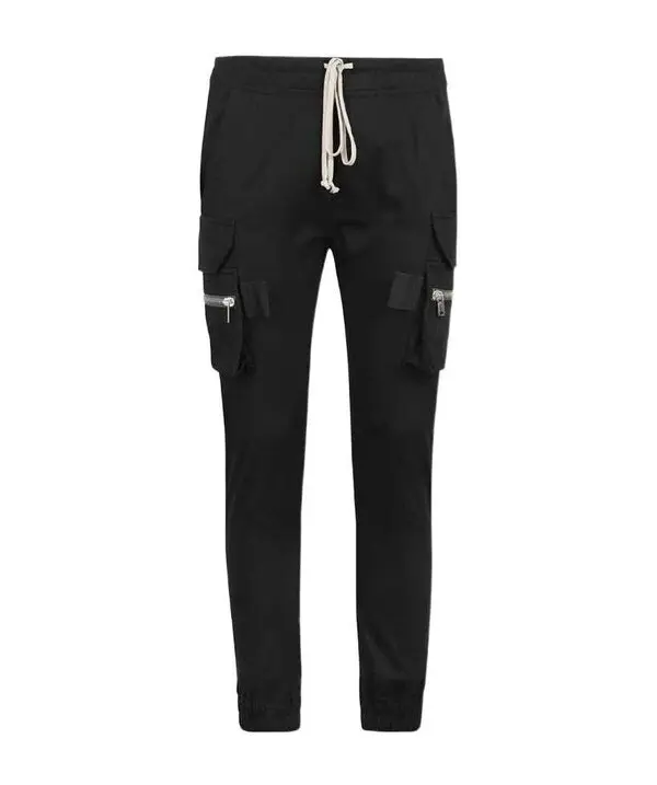 Rick Owens Tapered Leg Cargo Track Trousers - Black