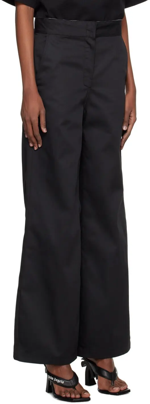 Palm Angels High-waisted Wide-leg Chino Trousers