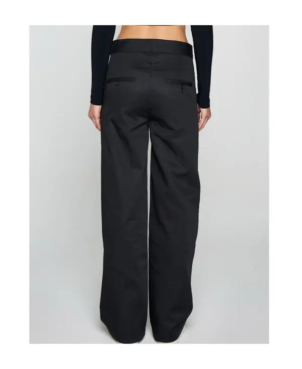Palm Angels High-waisted Wide-leg Chino Trousers