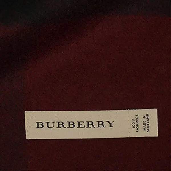 Burberry Plaid Detail Scarf - Deep Red
