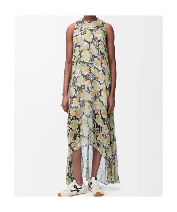 Loewe Allover Daffodil Floral Printed Sleeveless Maxi Dress