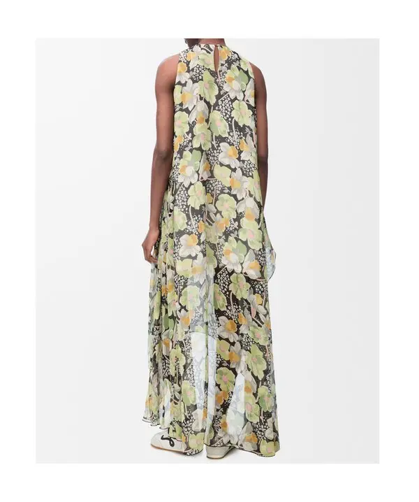 Loewe Allover Daffodil Floral Printed Sleeveless Maxi Dress