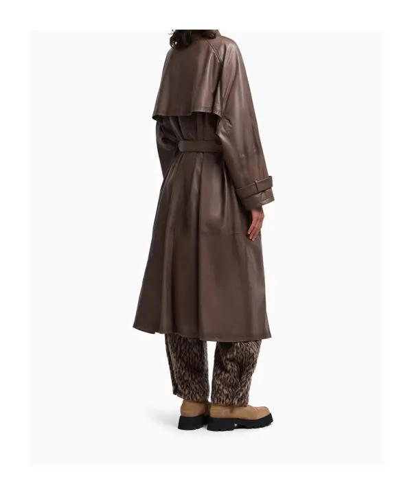 Emporio Armani Double-breasted Belted Trench Coat