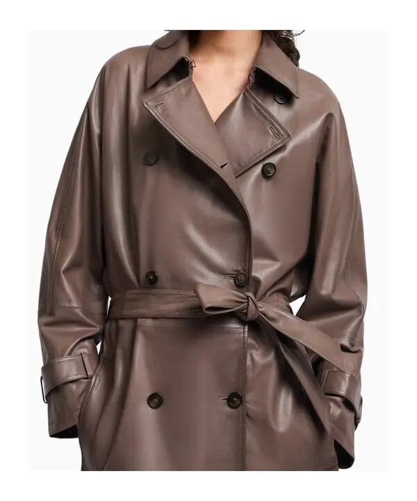 Emporio Armani Double-breasted Belted Trench Coat