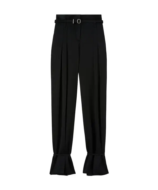 JIL SANDER High Waist Tailored Trousers - Black