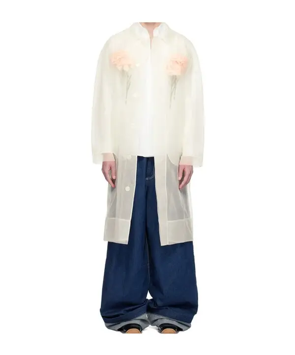 Simone Rocha Stuffed Carnation Sheer Organza Coat