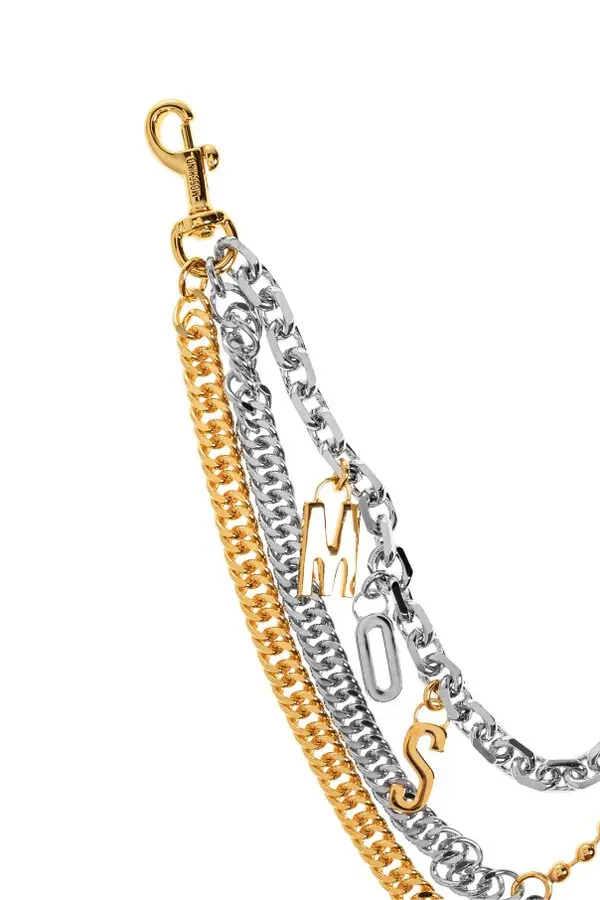 Moschino Lettering Bag Chain - Gray