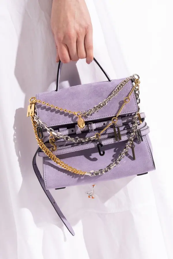 Moschino Lettering Bag Chain - Gray