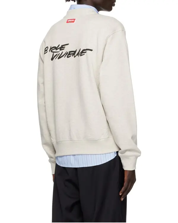 Kenzo Logo Printed Crewneck Sweatshirt - Grey