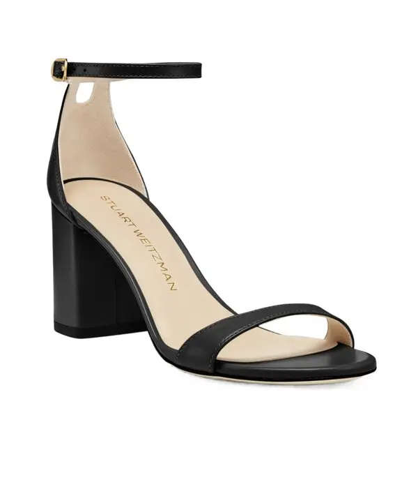 STUART WEITZMAN Nudist Block 75 Sandals - Black