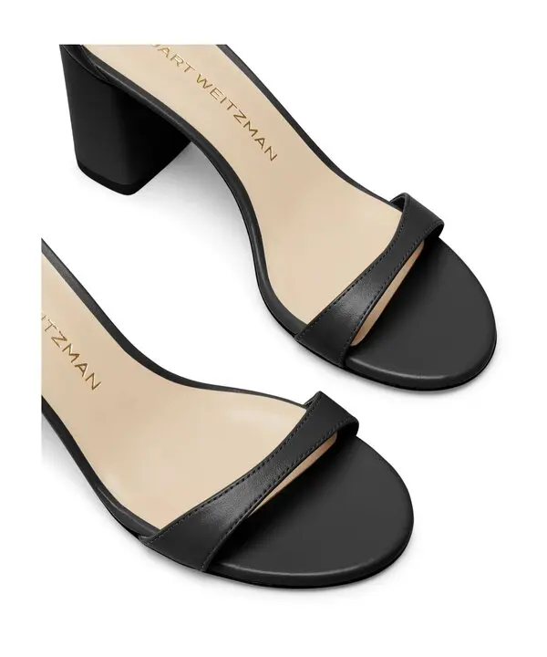 STUART WEITZMAN Nudist Block 75 Sandals - Black