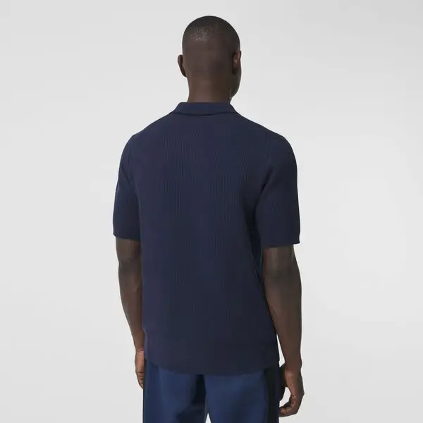 Burberry Lapel Silk Cotton Blended T-shirt