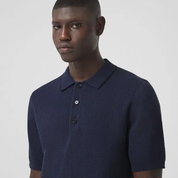 Burberry Lapel Silk Cotton Blended T-shirt