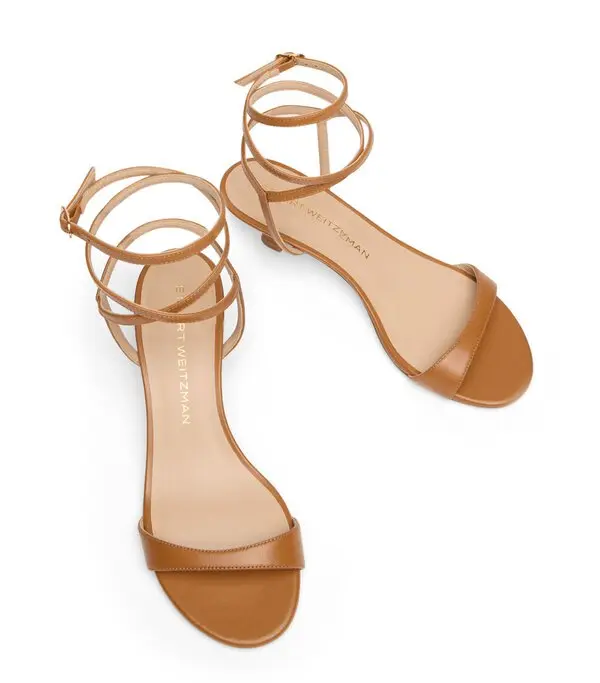 STUART WEITZMAN Nudist Wrap 50 Heeled Sandals - Macchiato