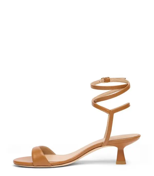 STUART WEITZMAN Nudist Wrap 50 Heeled Sandals - Macchiato