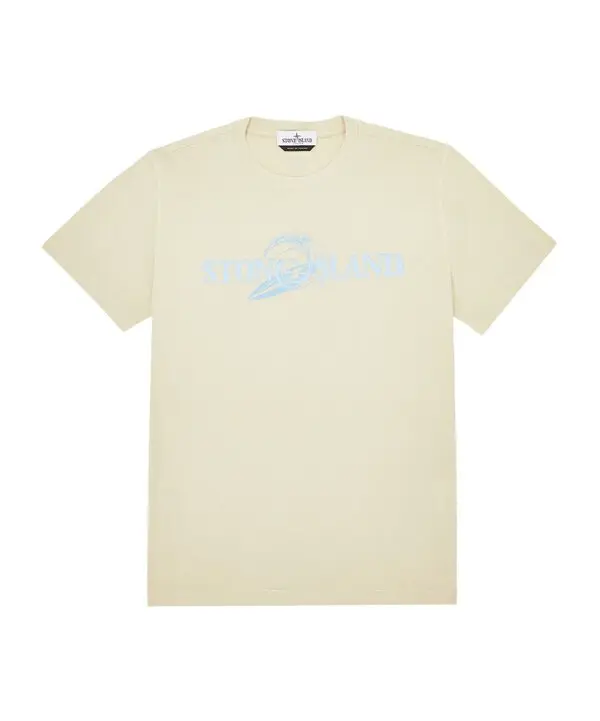 Stone Island Logo Print Cotton T-shirt