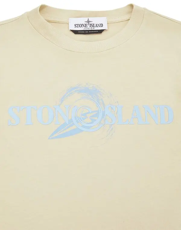 Stone Island Logo Print Cotton T-shirt