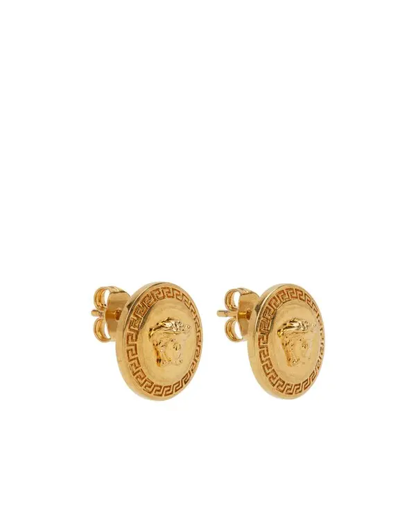 Versace Logo Medusa Earrings - Yellow