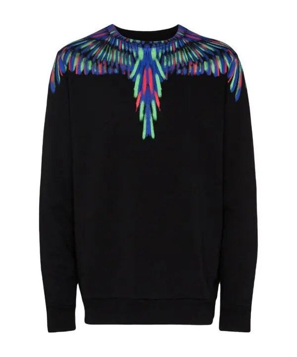MARCELO BURLON COUNTY OF MILAN Wings Print Sweatshirt - Black