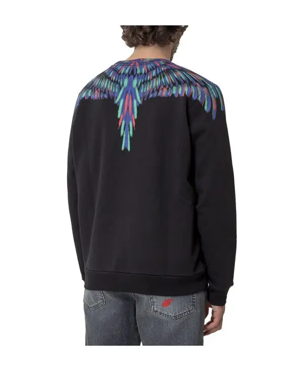 MARCELO BURLON COUNTY OF MILAN Wings Print Sweatshirt - Black
