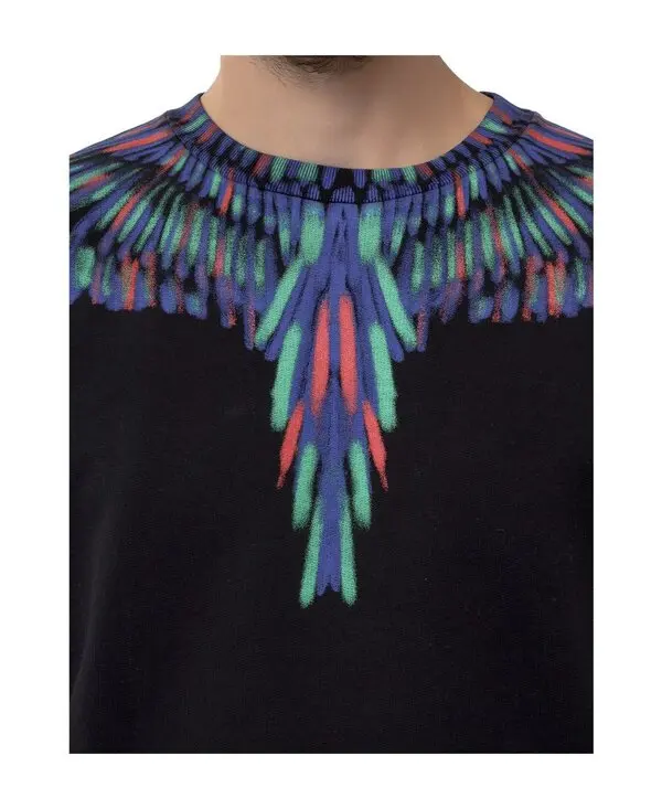 MARCELO BURLON COUNTY OF MILAN Wings Print Sweatshirt - Black