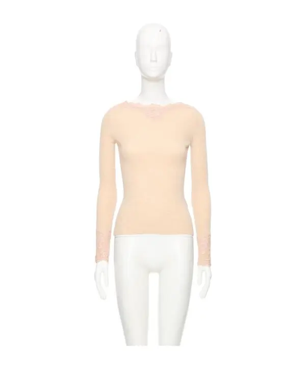 Valentino Garavani Lace Detailed Long-sleeved Jumper