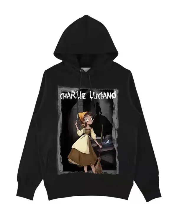 CHARLIE LUCIANO Printed Graphic Hoodie - Black