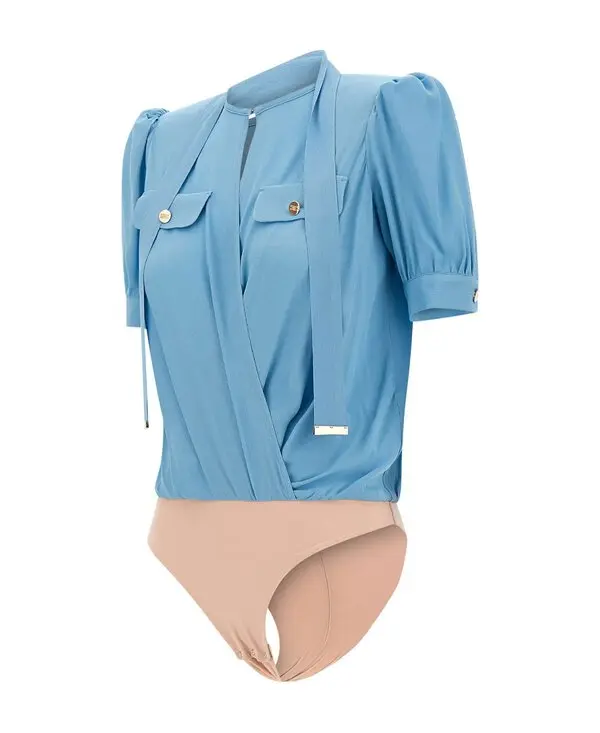 Elisabetta Franchi Shirt-style Jumpsuit With Scarf Detail