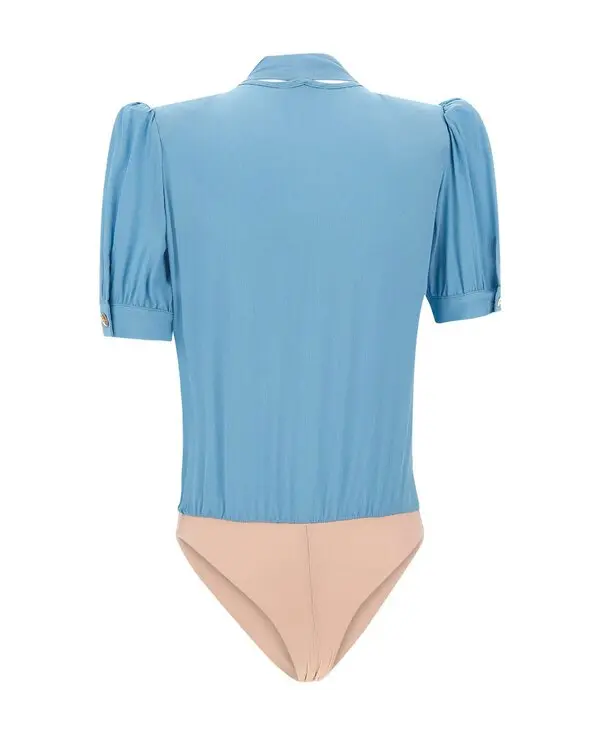 Elisabetta Franchi Shirt-style Jumpsuit With Scarf Detail
