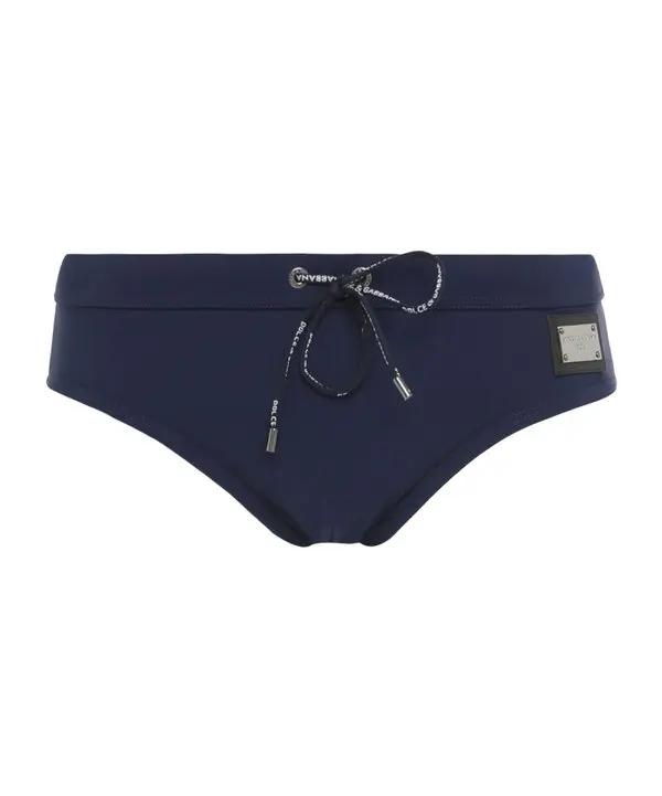 Dolce & Gabbana Logo Plaque Swim Briefs - Black