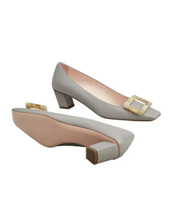 ROGER VIVIER Buckled High Heel Pumps - Grey