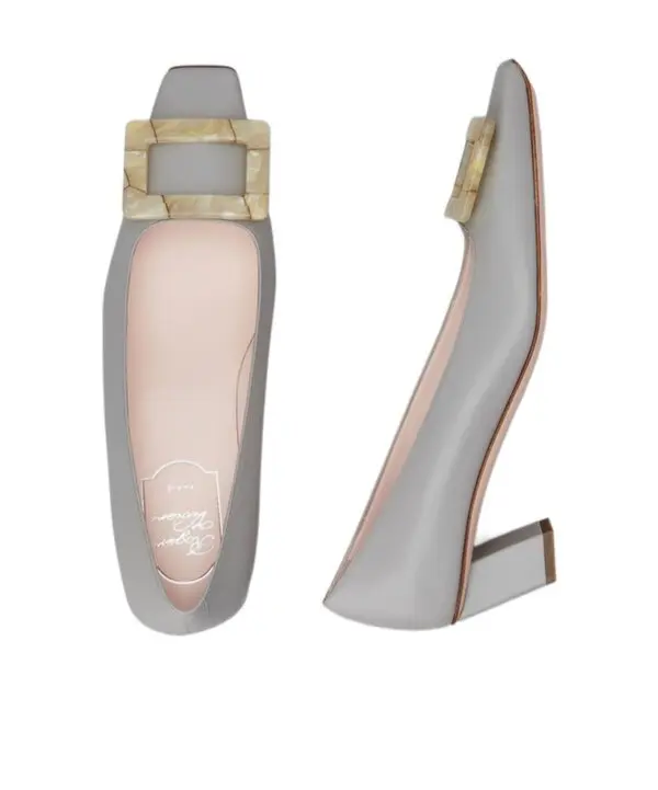 ROGER VIVIER Buckled High Heel Pumps - Grey