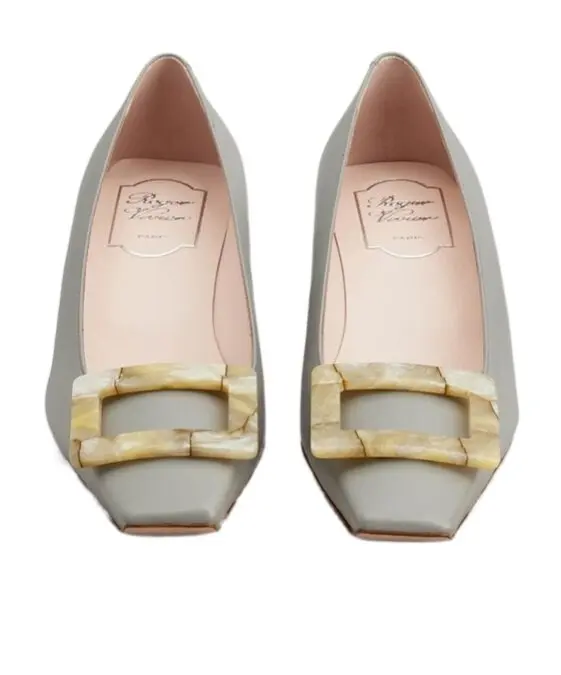 ROGER VIVIER Buckled High Heel Pumps - Grey