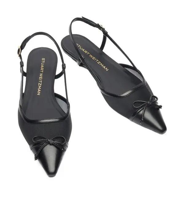 STUART WEITZMAN Kitty Slingback Flat - Black