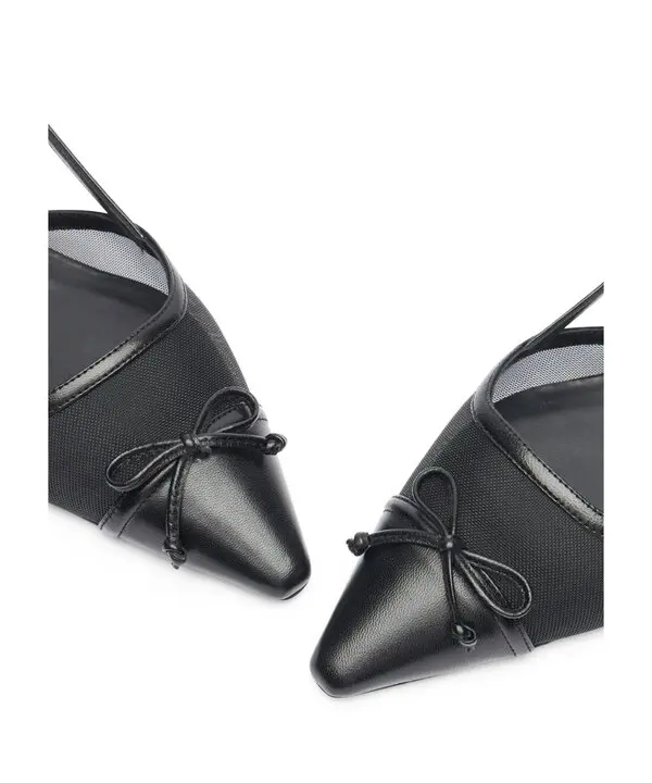 STUART WEITZMAN Kitty Slingback Flat - Black
