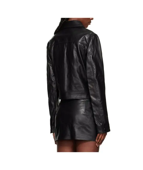 Amiri Buttoned Leather Jacket