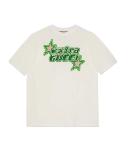 Gucci Logo Printed Crewneck T-shirt - White