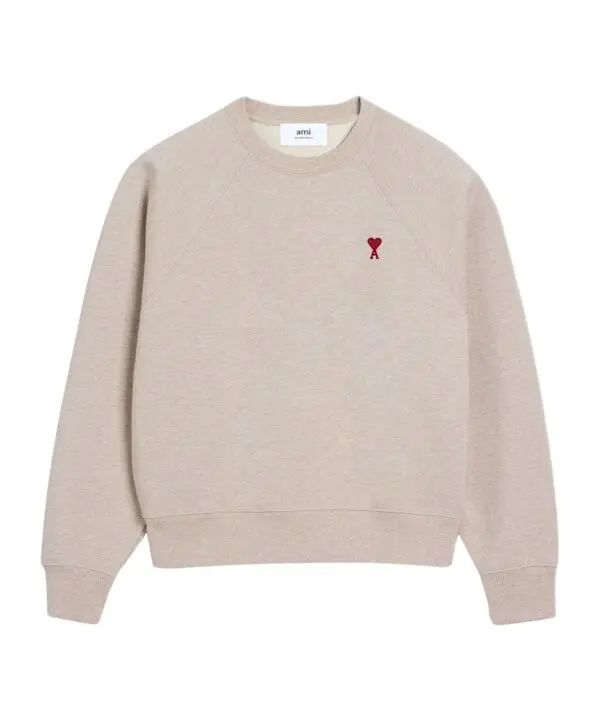 Ami De Coeur Logo Detailed Long Sleeved Sweatshirt - Nude