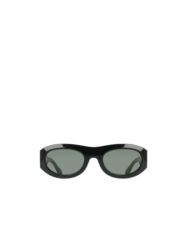 FERRAGAMO Oval Sunglasses With Gancini Detail - Gray