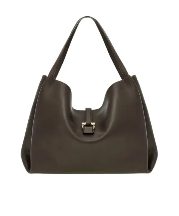 FERRAGAMO Gancini Tote Bag - Cement