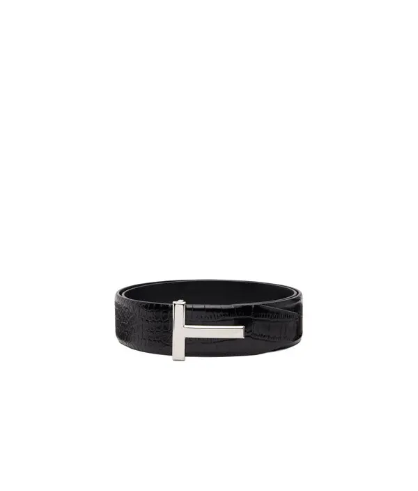 TOM FORD T-shaped Double-sided Belt - Black