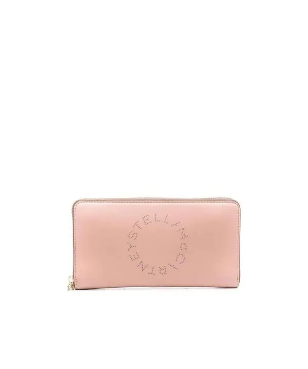 Stella McCartney Logo Perforated Zipped Wallet - Pink
