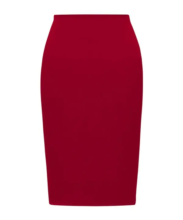Saint Laurent Mid-rise Pencil Skirt - Rouge