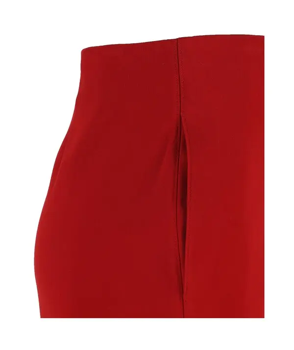 Saint Laurent Mid-rise Pencil Skirt - Rouge
