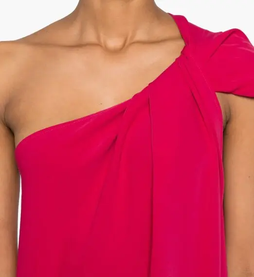 P.a.r.o.s.h One-shoulder Draped Maxi Dress - Red