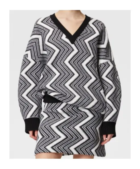 Missoni Zigzag Wool V-neck Sweater